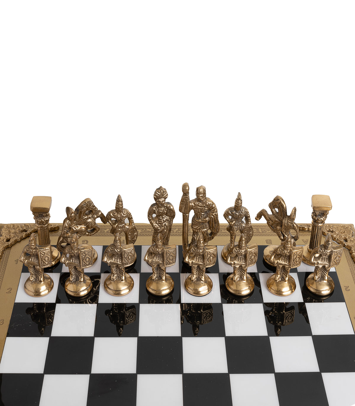 Buy Luxurious Brass Gold Chess Set for Online
