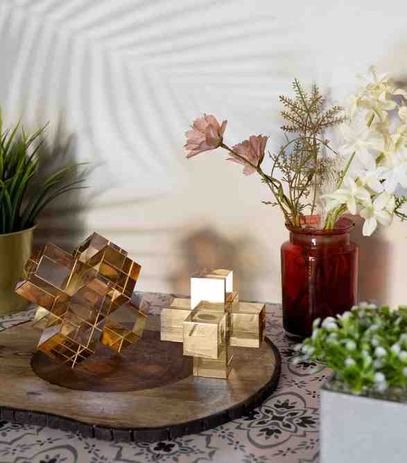 Shop Brown Geo Crystal Sculpture for Unique Home Decor