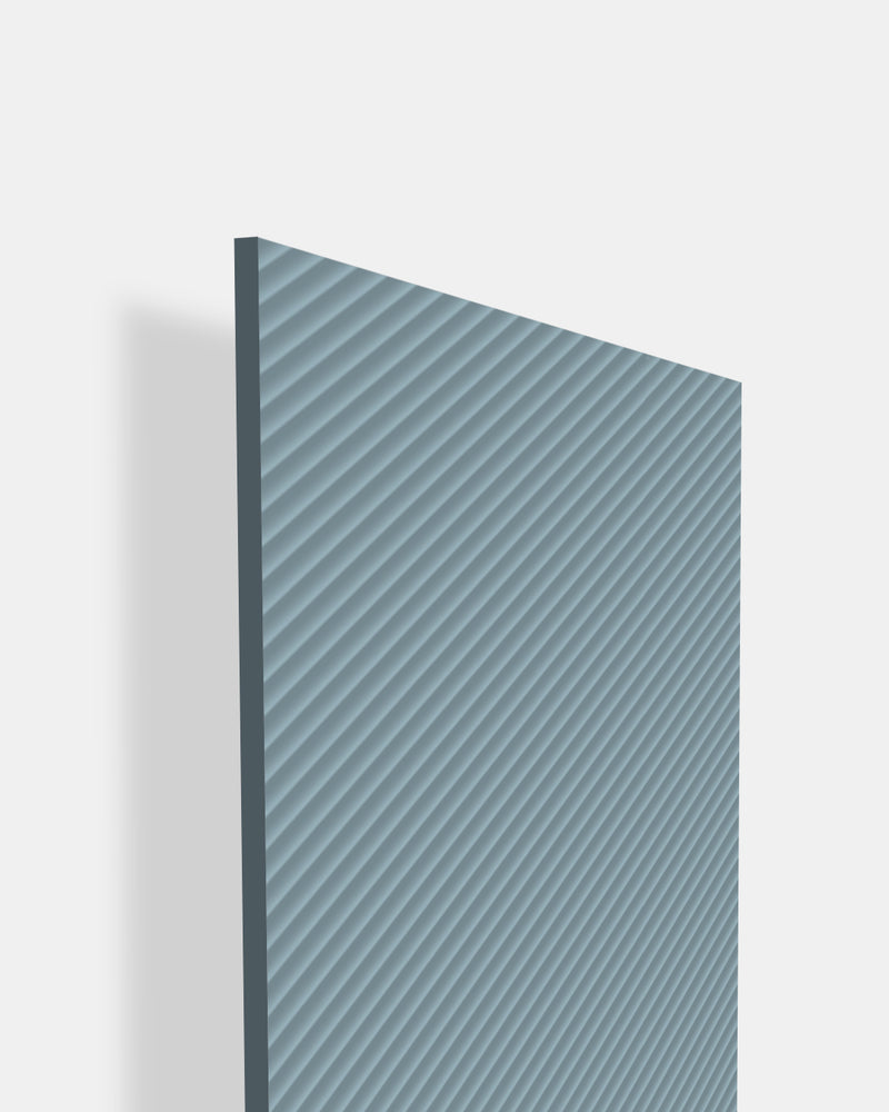 Buy Blue colour laminate with 45 degree angle fluted finish (FF- L 179)