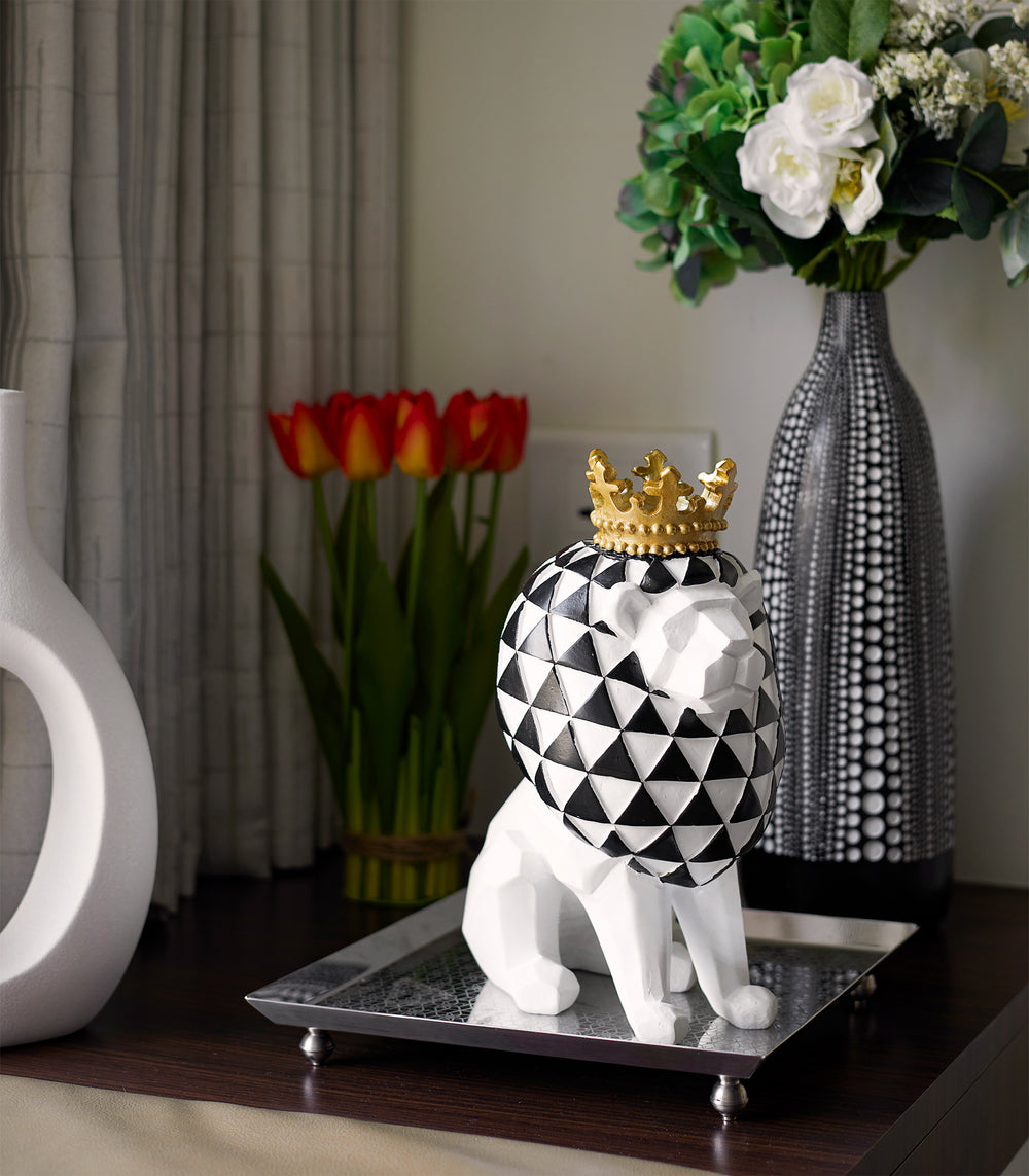Buy Checkered Lion Sculpture artifact