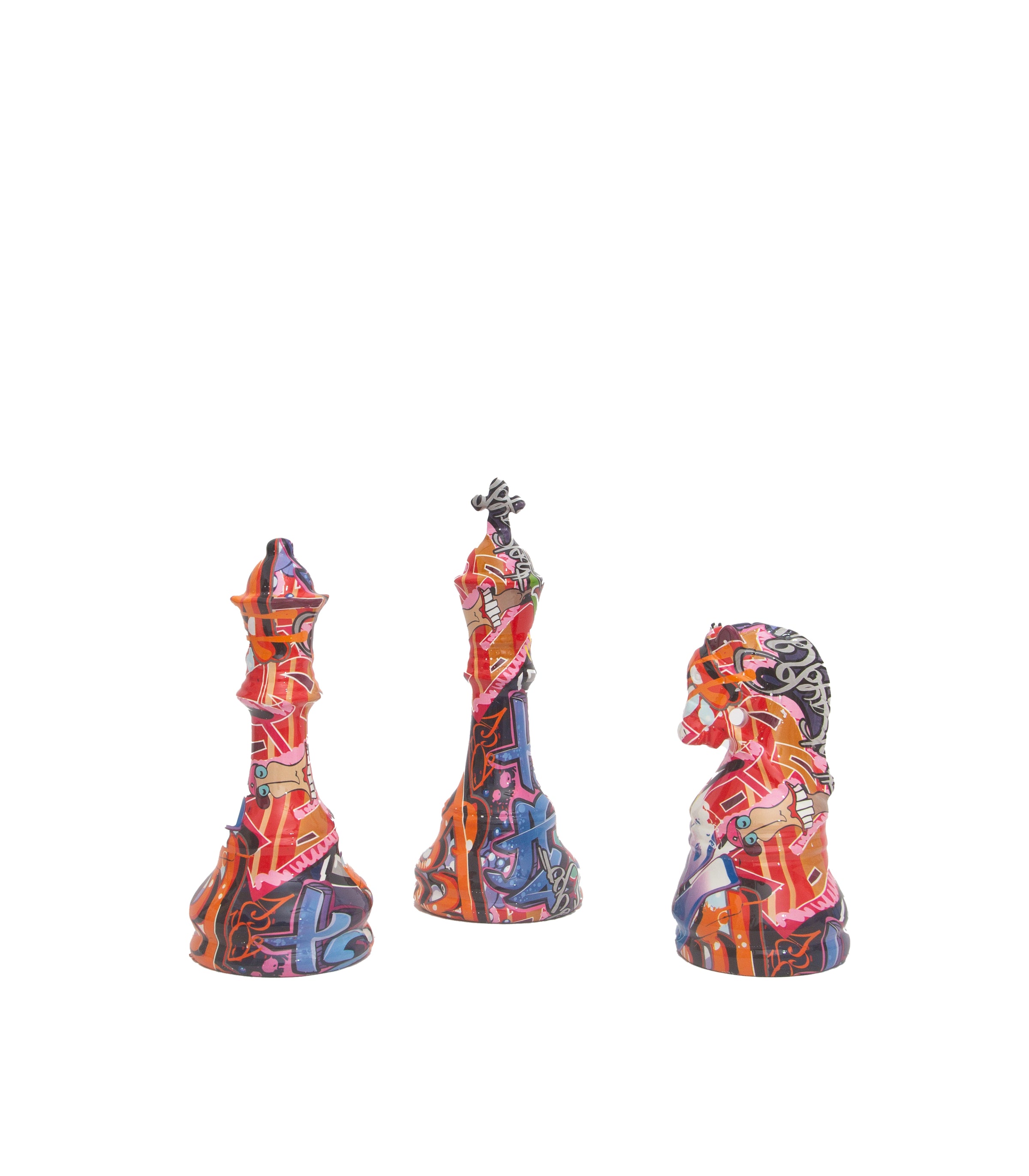 Buy Graffiti Chess Sculpture set artifact