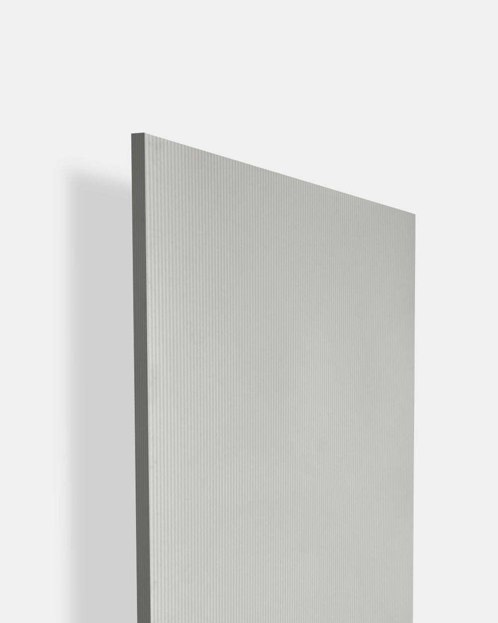 Contemporary High Gloss Warm White Fluted Designer Laminate