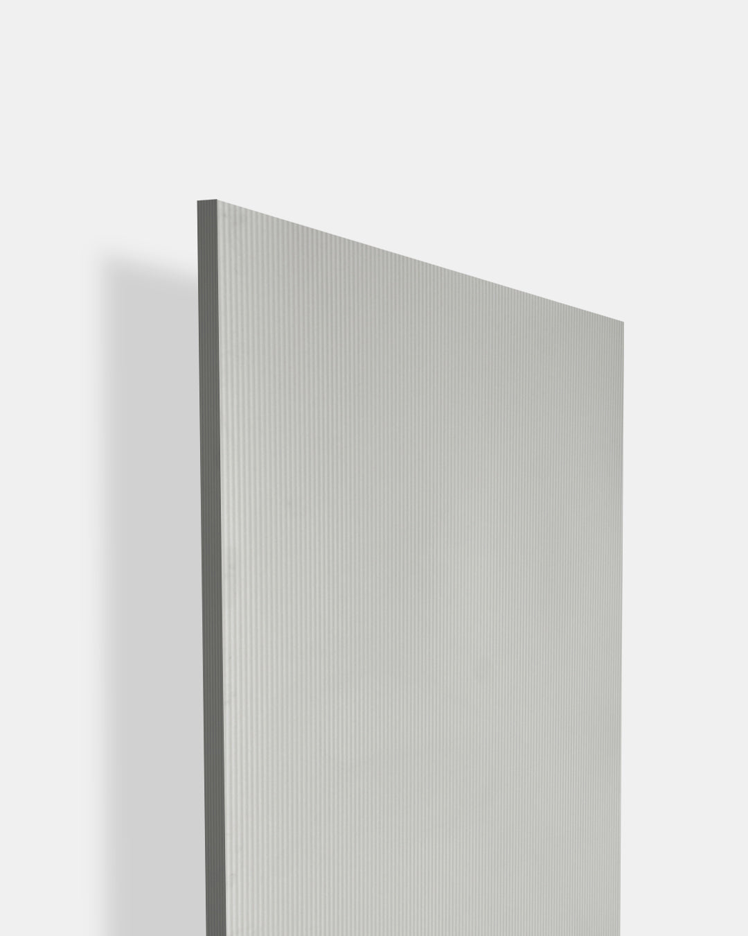 Contemporary High Gloss Warm White Fluted Designer Laminate